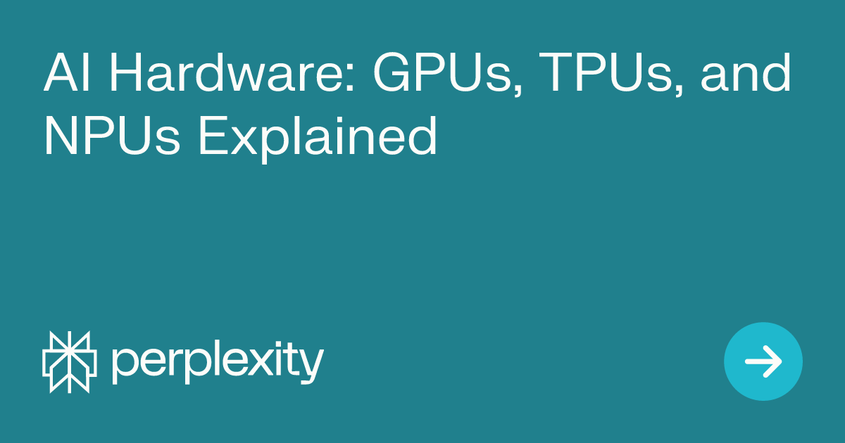 AI Hardware: GPUs, TPUs, and NPUs Explained AI Hardware: GPUs, TPUs, and NPUs Explained